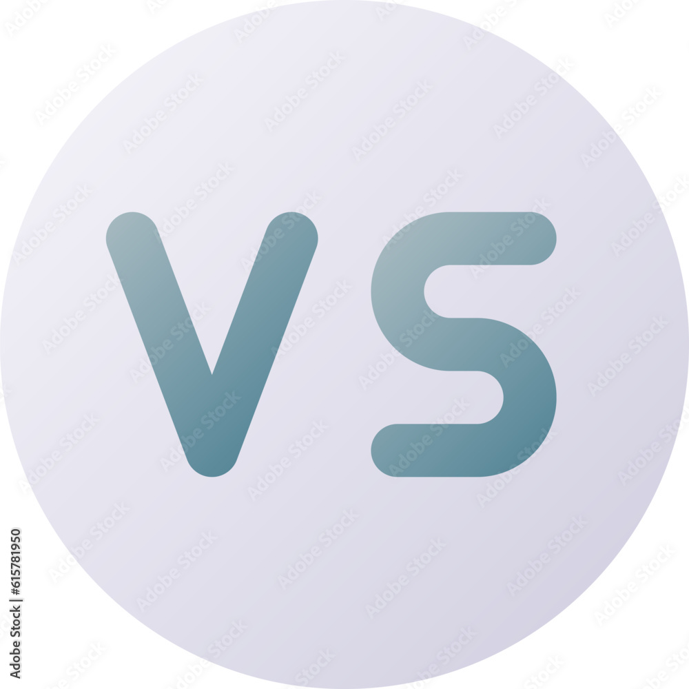 Versus button pixel perfect flat gradient two-color ui icon. Comparison ...