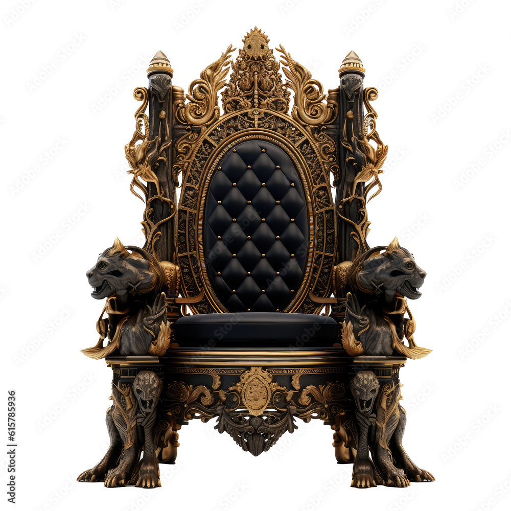 luxury throne isolated on white Stock Photo | Adobe Stock