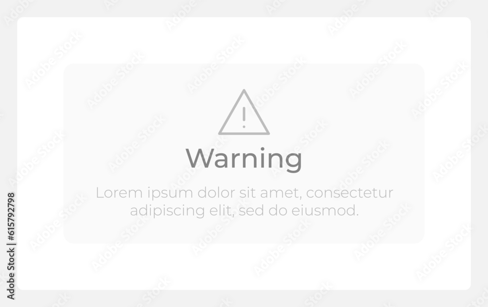 Caution Message Ui Element Template Editable Isolated Vector Dashboard Component Flat User
