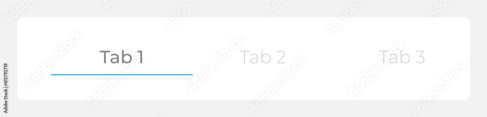 Chosen first tab in menu bar UI element template. Editable isolated vector dashboard component ...
