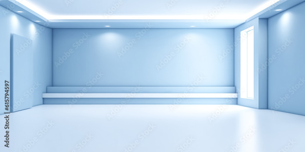 He stares intently at the simple blue background, captivated by its ...