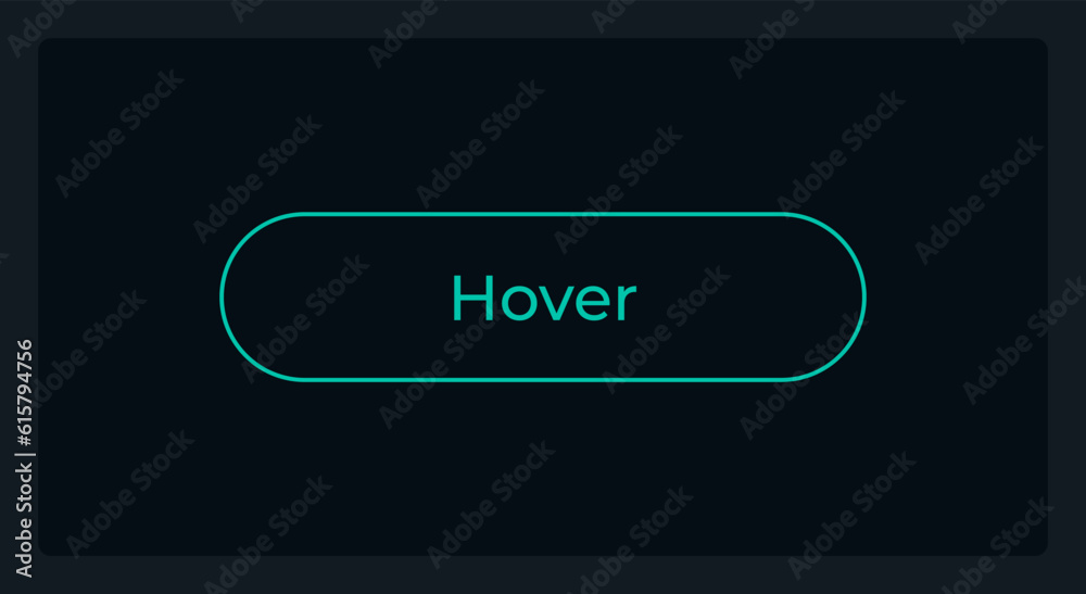 Hover sign up button state UI element template. Editable isolated vector dashboard component ...