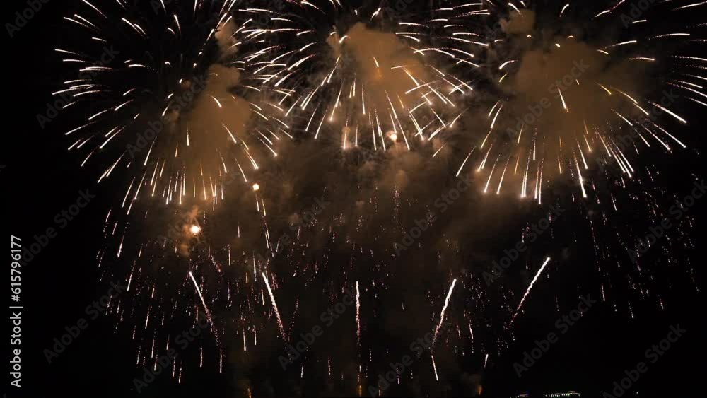 Real fireworks background. Firework Display, abstract blur of real ...