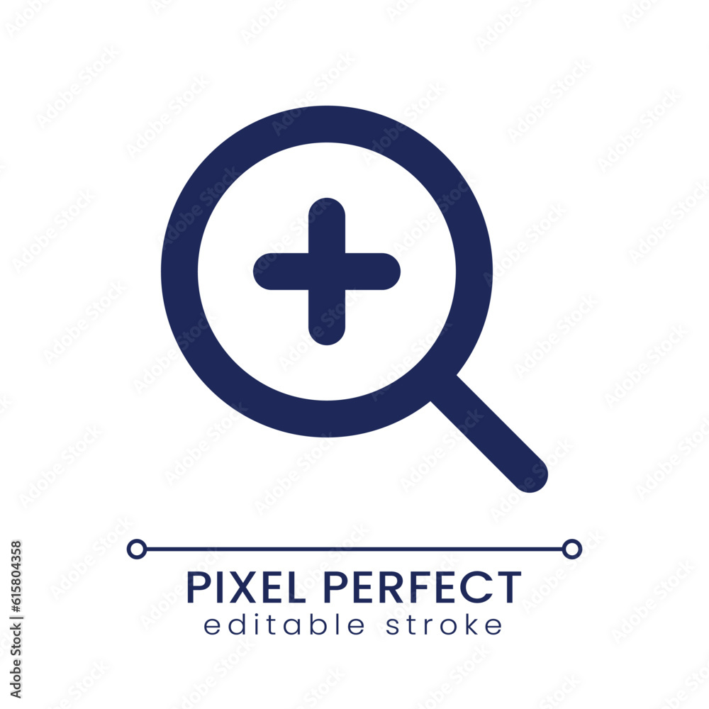 Zoom in transition pixel perfect linear ui icon. Clip editing. Video ...