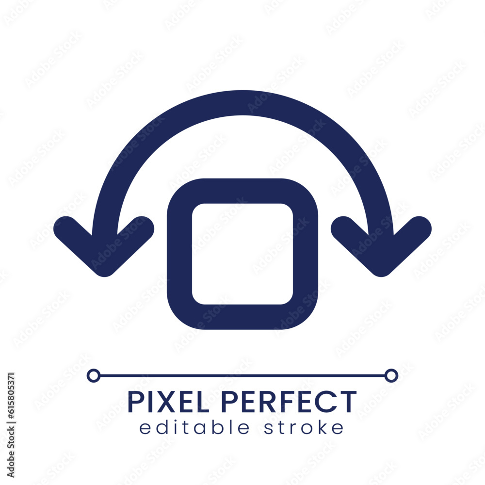 Wobble animation pixel perfect linear ui icon. Video effects editor ...