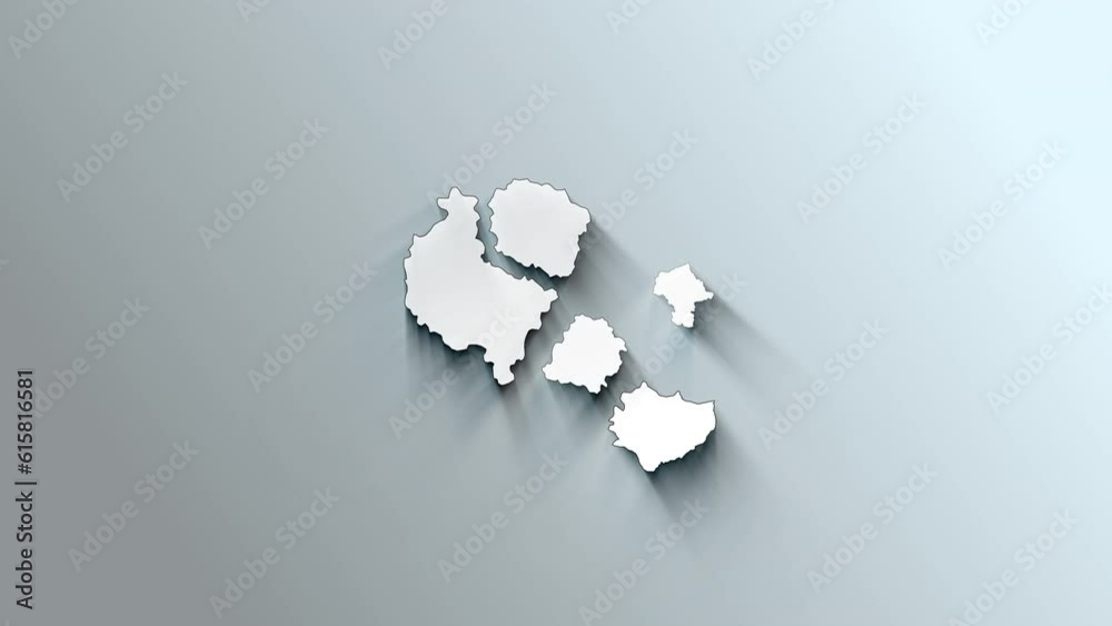 Modern White Map of Poland with Provinces Stock Video | Adobe Stock