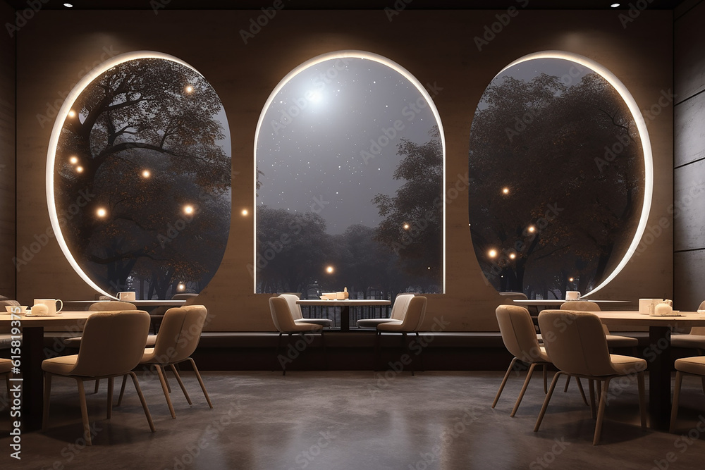 interior of restaurant, modern restaurant, restaurant, cafe, minimalist ...