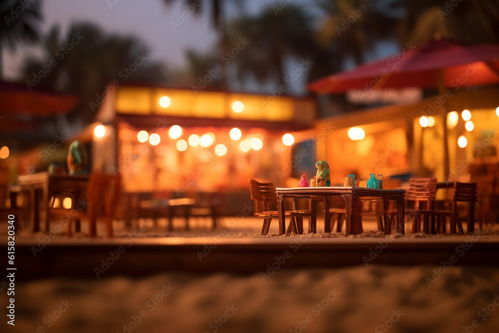 restaurant in the night - beach shack restaurant - beach view bar - sea ...