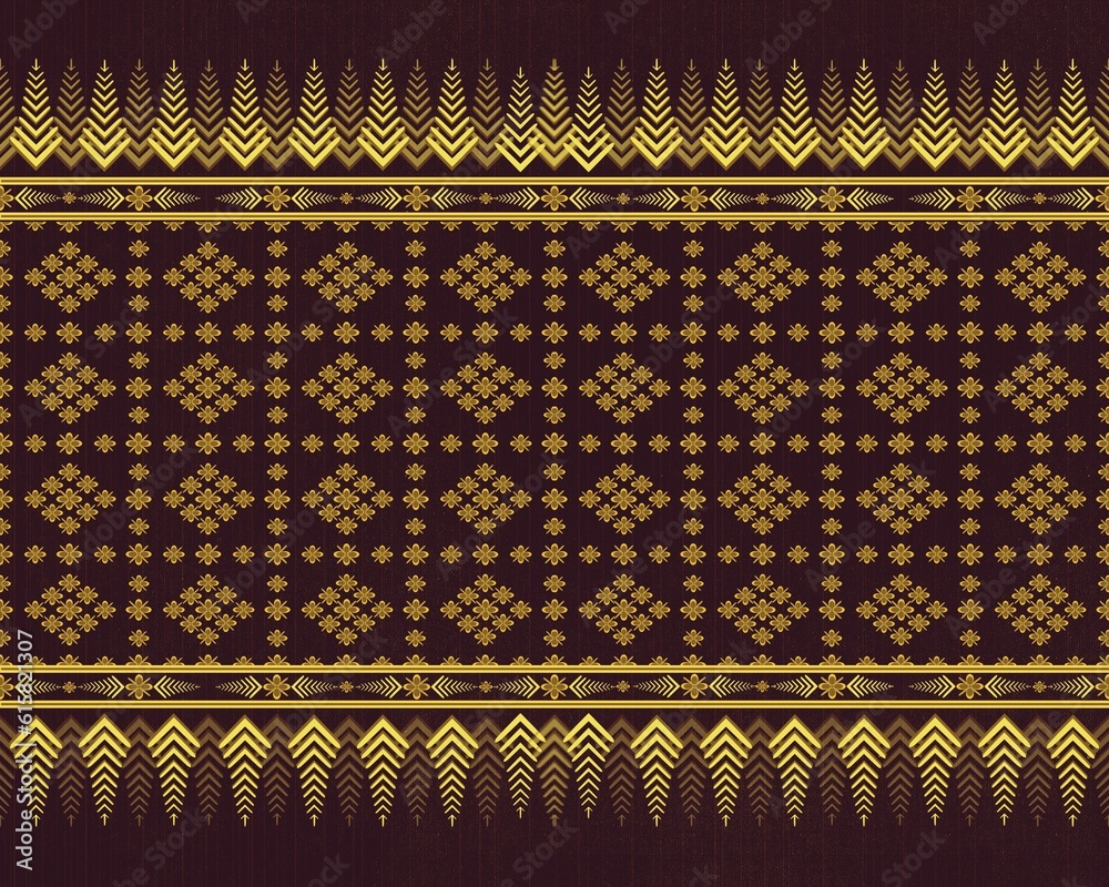 Thai silk repeat seamless pattern, Thai style fabric pattern is a ...