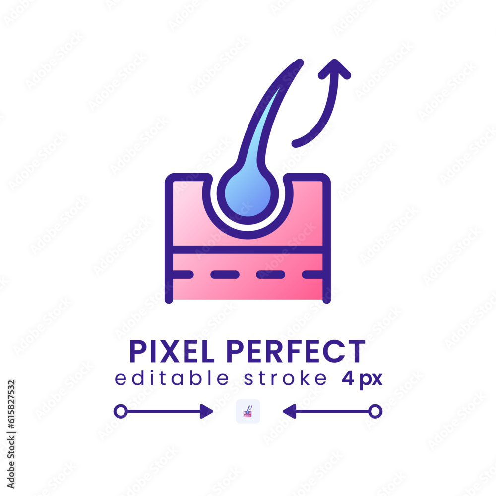 Goosebumps gradient fill desktop icon. Emotional arousal. Hair raising ...