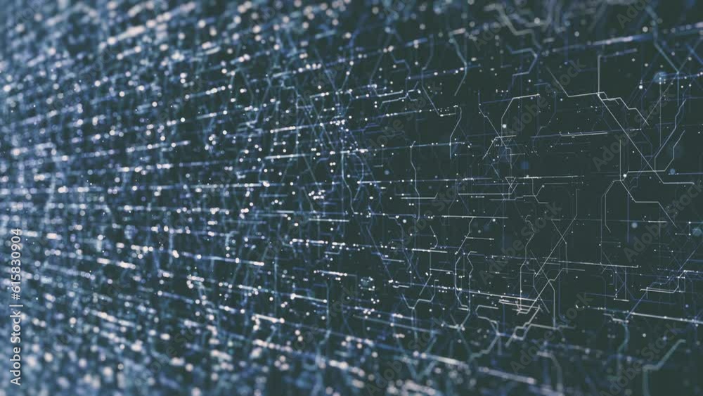 Abstract Digital Data Hitech Background/ 4k animation of an abstract ...