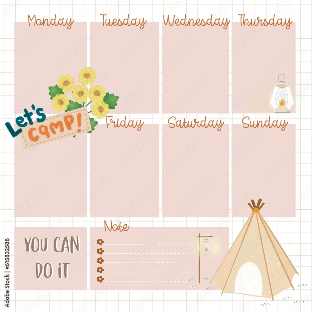 This is a weekly planner. You can use it for planner, organization ...