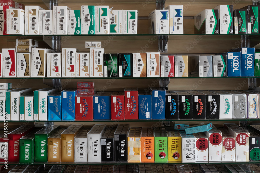 Cigarette display at a smoke shop. The FDA is developing standards to ...