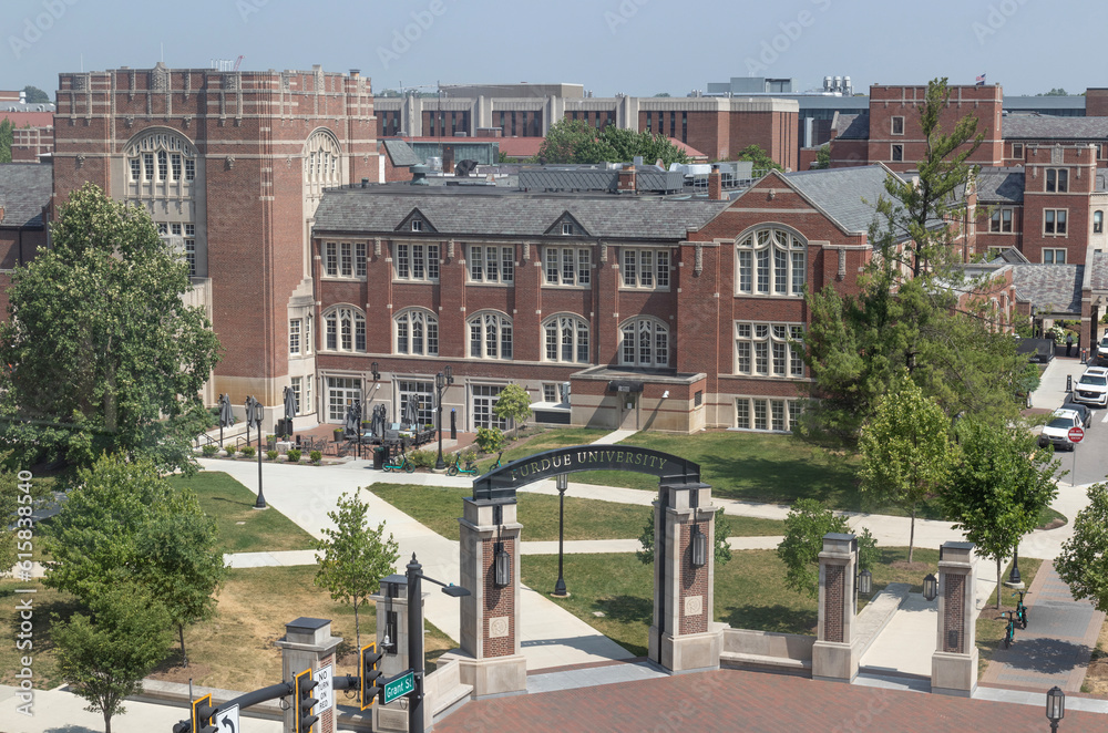 Purdue University Memorial Union and Welcome Center. Purdue is a public ...