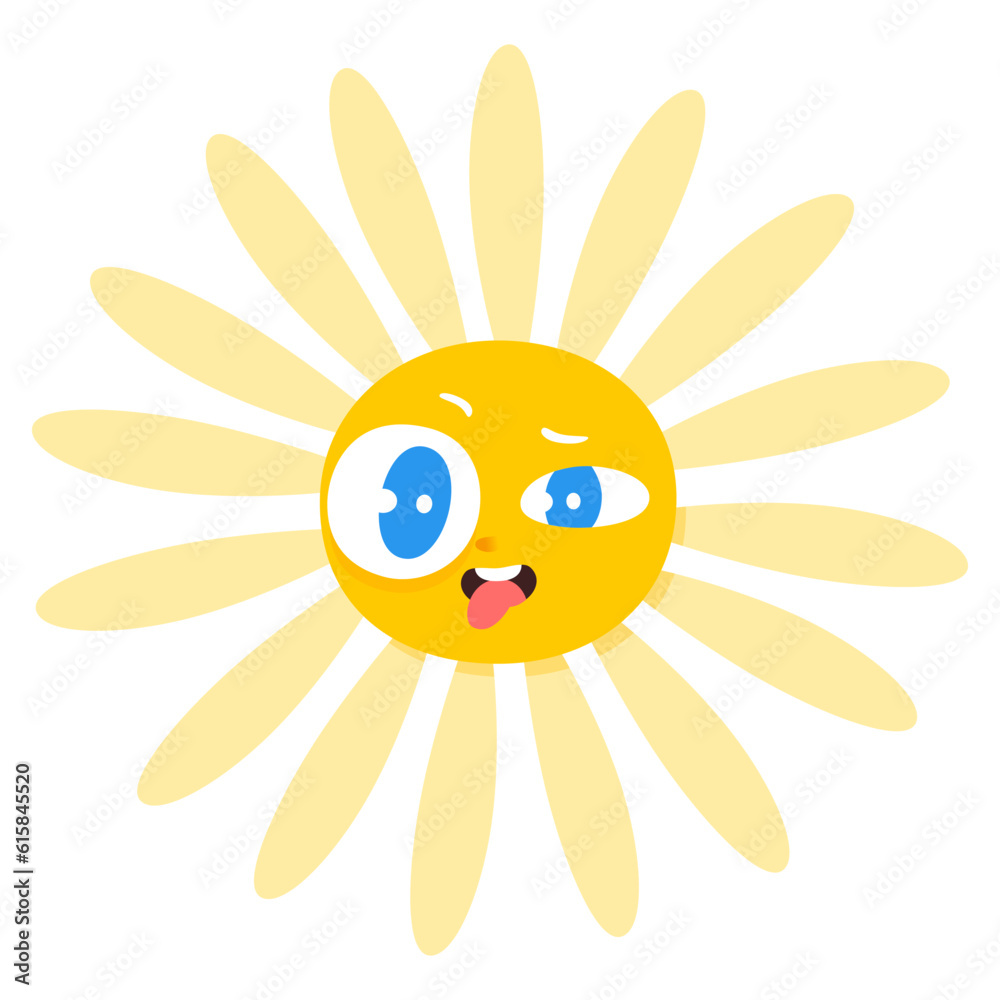 Cute sun character vector illustration. Cartoon isolated funny happy ...