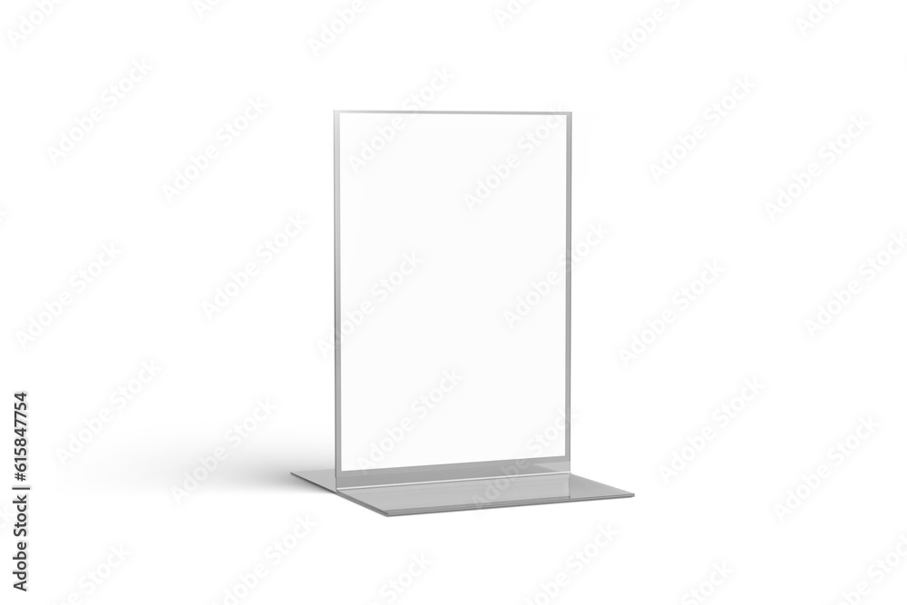 Blank table tent isolated on a grey background. 3D Promotional Table ...