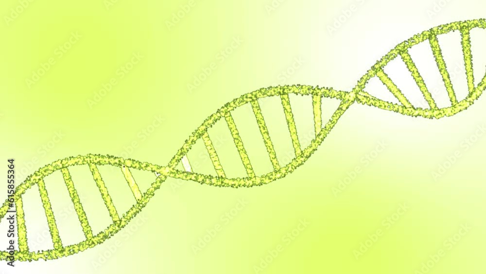 abstract glittering DNA double helix with depth of field science ...