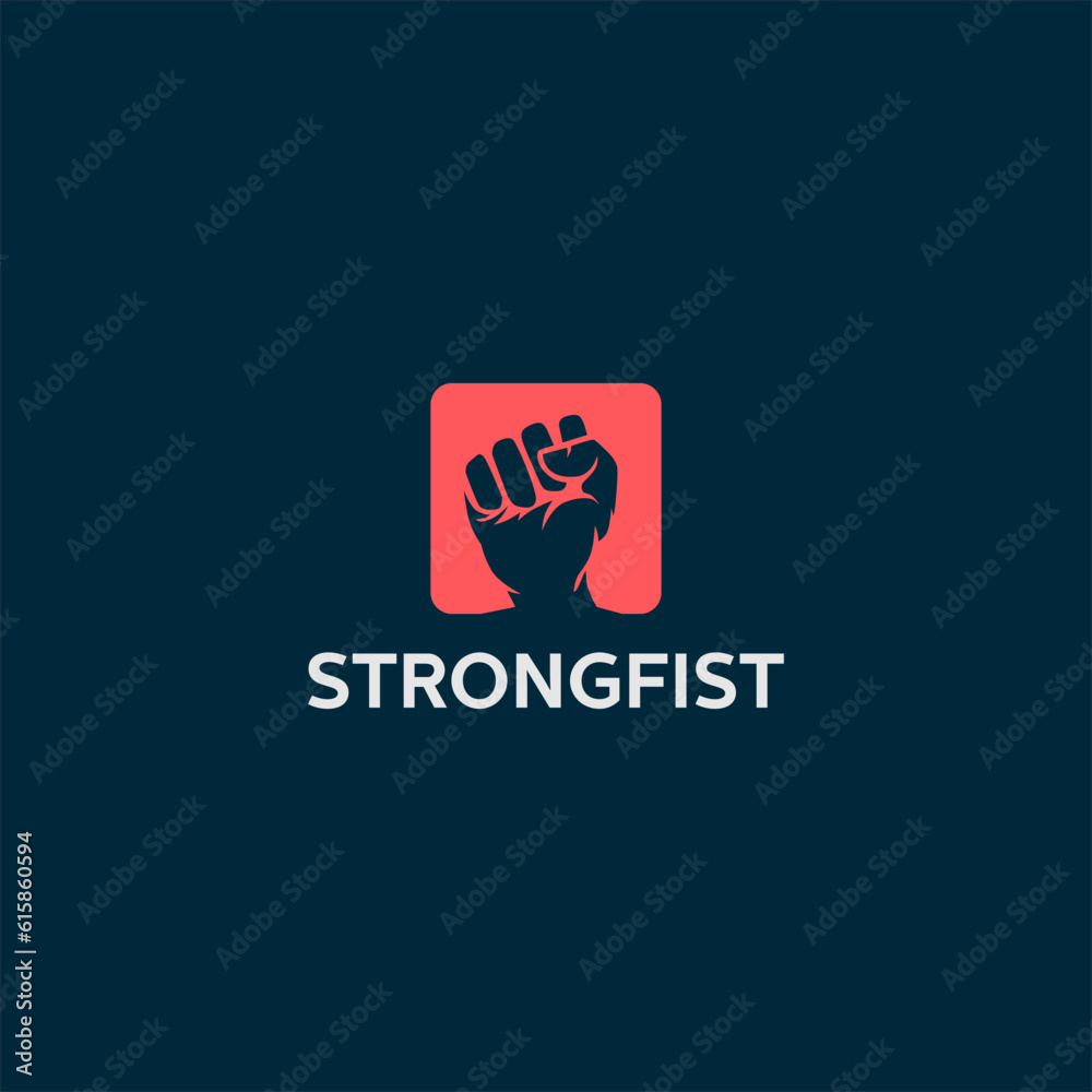 raised hand with fist logo icon victory, rebel, revolution symbol ...