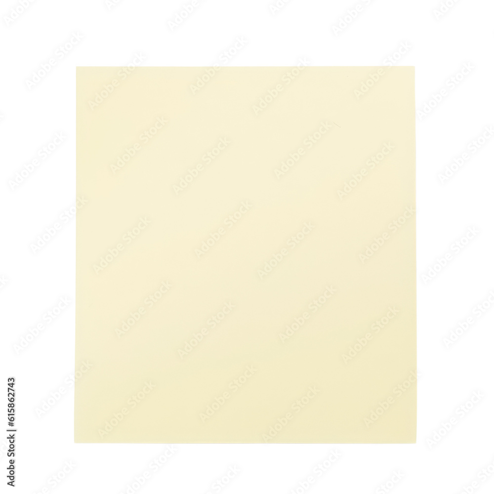 yellow sticky note isolated on transparent background cutout Stock ...