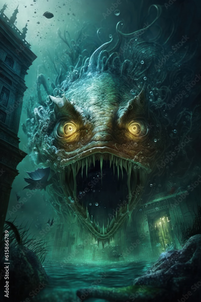 Creature, Monster, Horror wallpaper, Terrifying poster, 3d painting ...