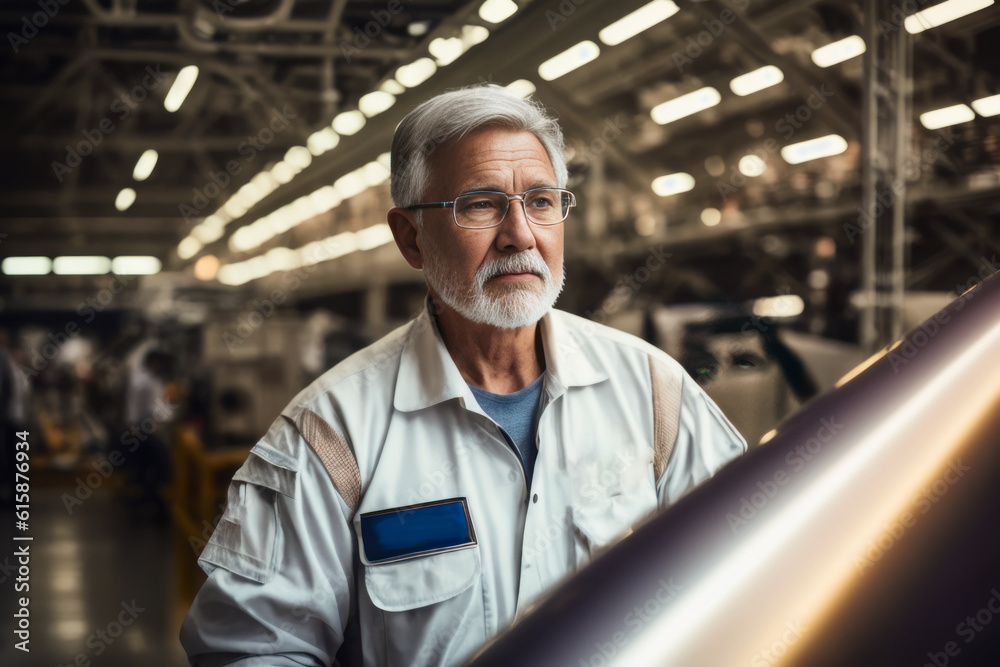 Digital portrait of a senior successful confident professional ...