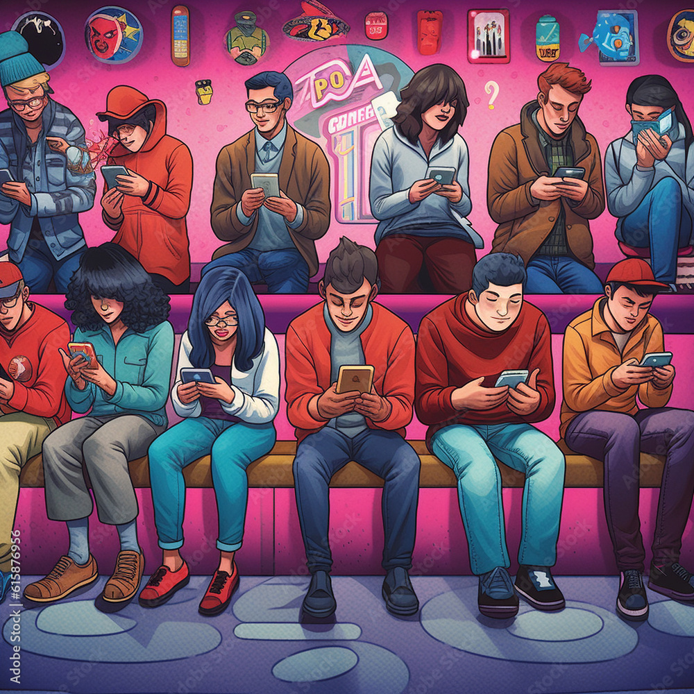 People viewing social media content on their phone social media ...