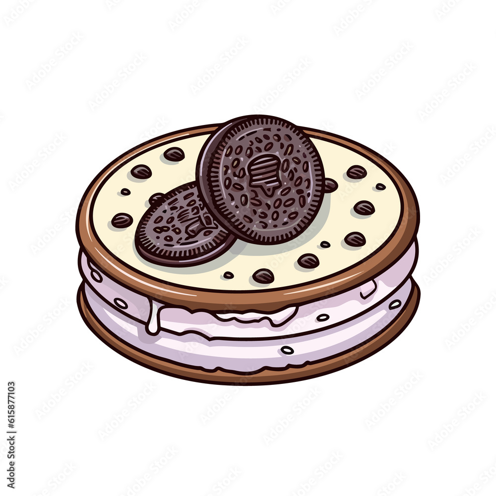 030. oreo cheesecake sticker cool colors and kawaii. clipart ...