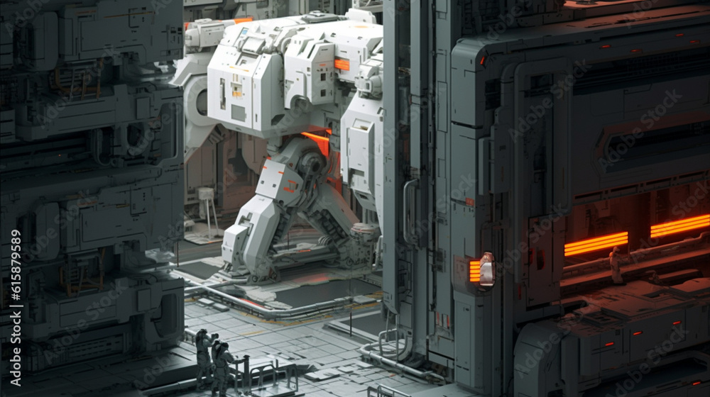 Factory Manufacturing Futuristic 3D Sci fi Science Fiction Industrial ...