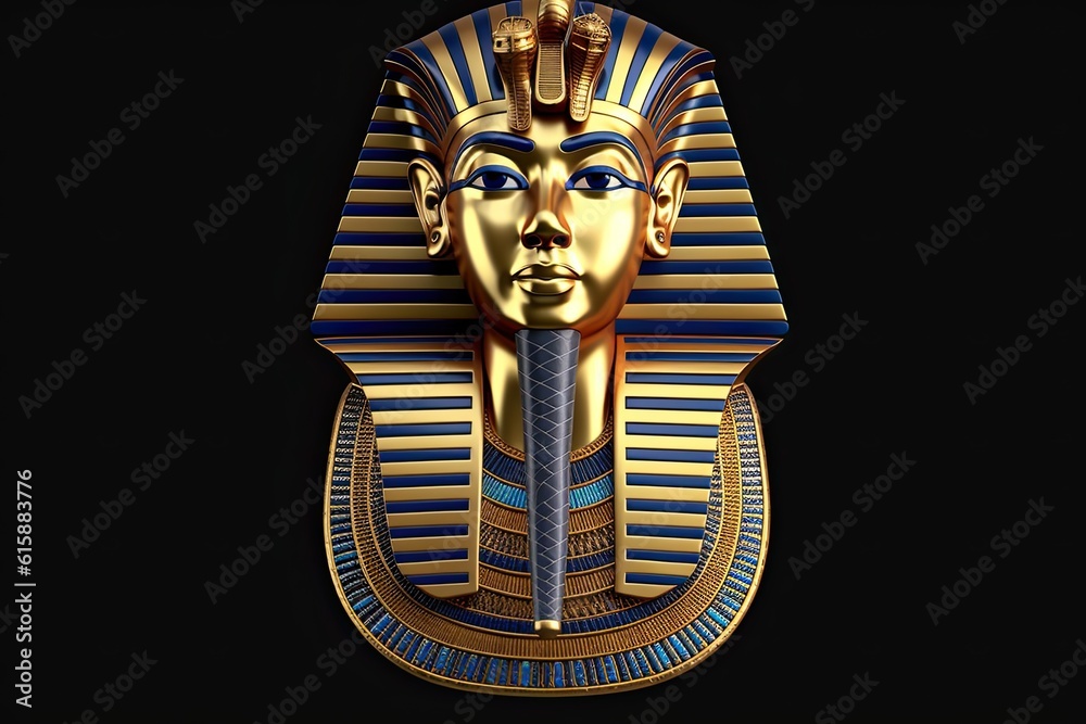 Photo Time-Honored Pharaoh's Funeral Mask: An Icon of Ancient Egyptian ...