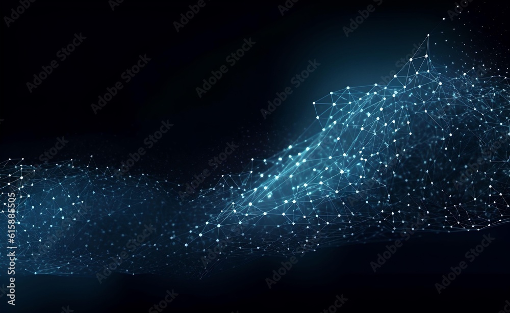 AI Neural Nets. Futuristic Background of Artificial Intelligence Neural ...