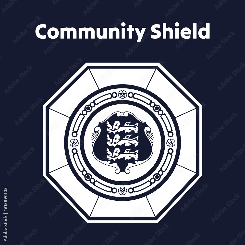 Vetor de Vector graphic illustration of Community Shield Trophy ...