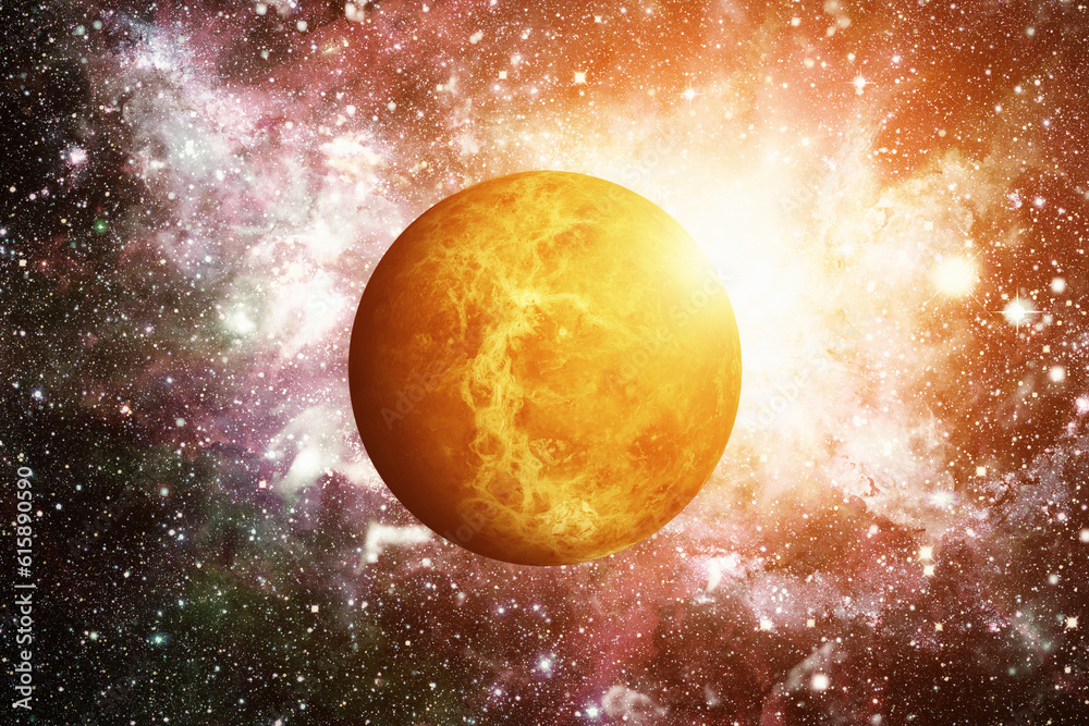 Solar System - Venus. It is the second planet from the Sun. It is a ...