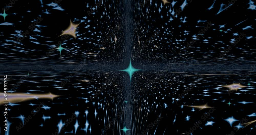 Flight in space. Animated astronomical background. Fast flight in space ...