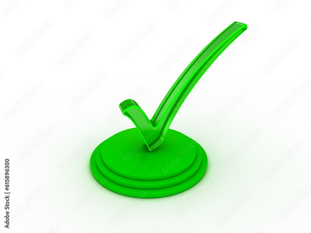 Transparent green check mark on group of edged circles. Stock ...