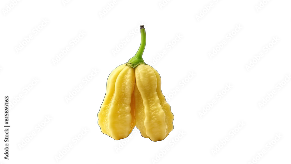 Buddhas hand or Sarcodactylis fruit isolated on transparent background ...