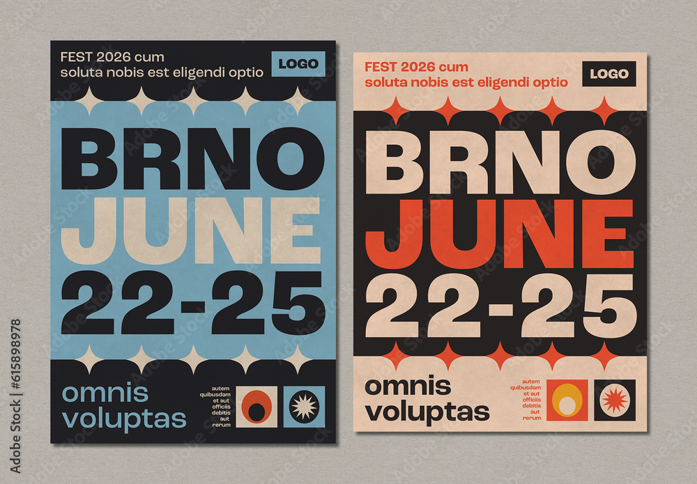 Event Promotion Poster Layout with Bold Typography Stock Template ...