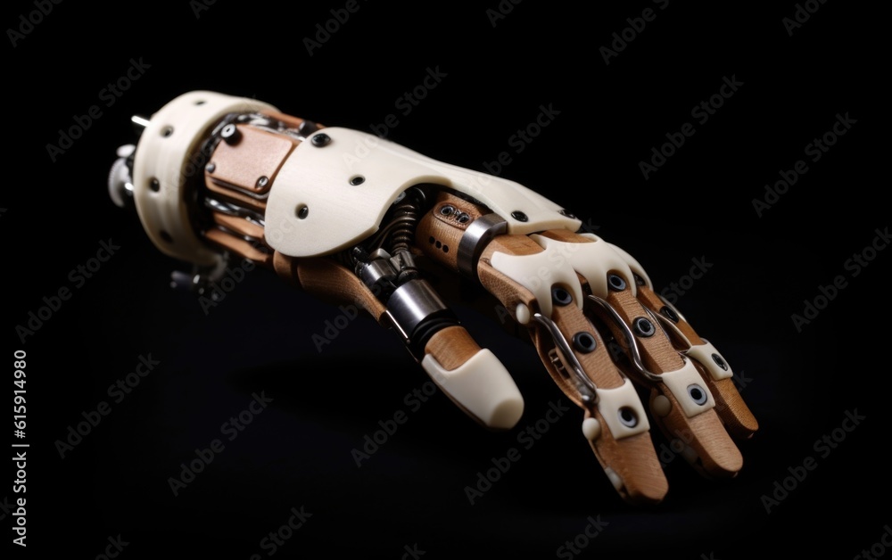 Vintage mechanical prosthetic hand made out of wood, metal and plastic ...