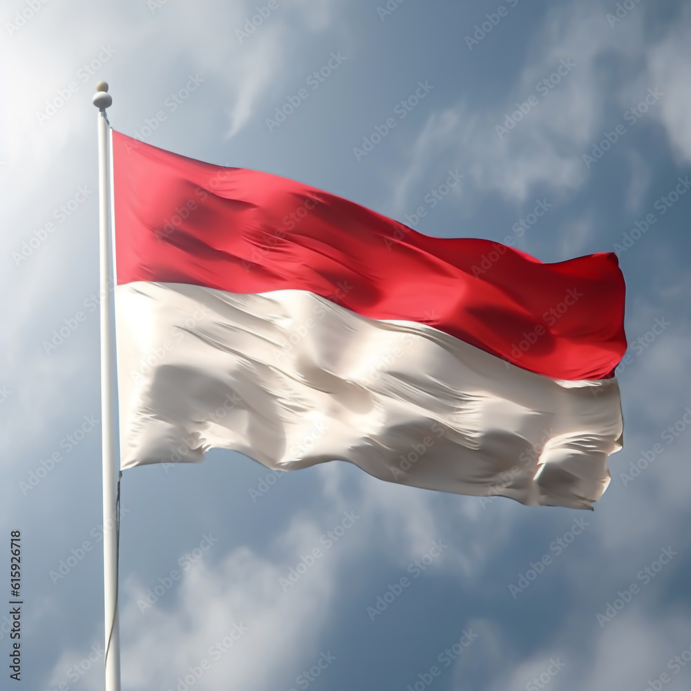 Indonesian Man Holding Indonesia Flag or Holding Flag of Indonesian ...