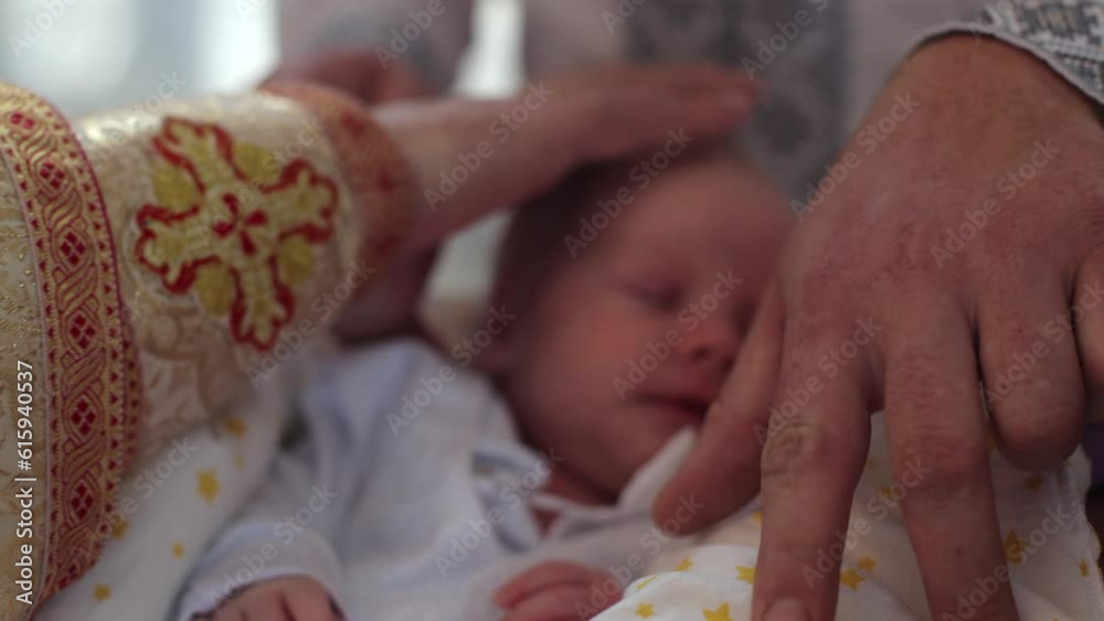 Baptism of a child in the church. Baptism of a child. Traditions in the ...