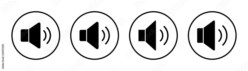 Speaker icon set illustration. volume sign and symbol. loudspeaker icon ...