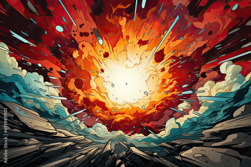 Brillo del Efecto Manga: Explosión Dinámica e Intersección de Líneas ...