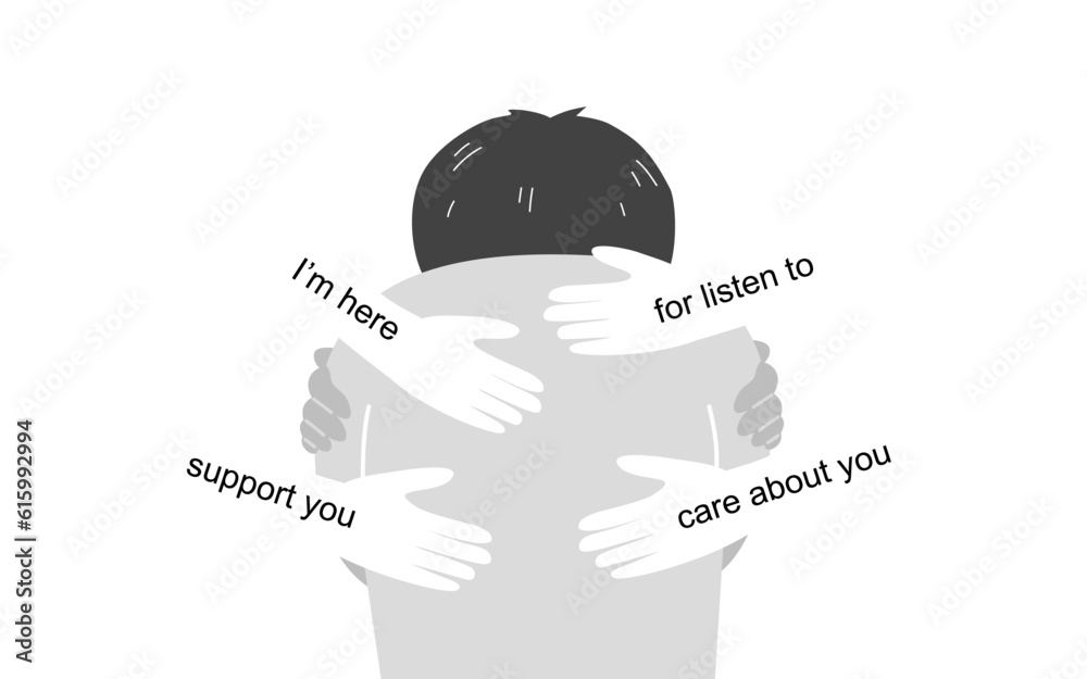 Suicide Prevention day concept, flat vector illustration. Stock Vector ...