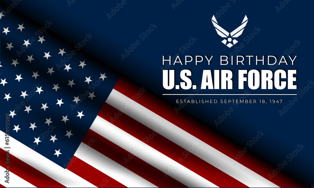 US Air Force Birthday September 18th Background Vector Illustration ...
