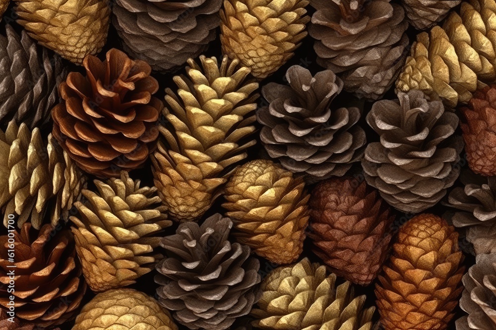 Pine Cone Texture: A wallpaper with a close-up texture of pine cones ...