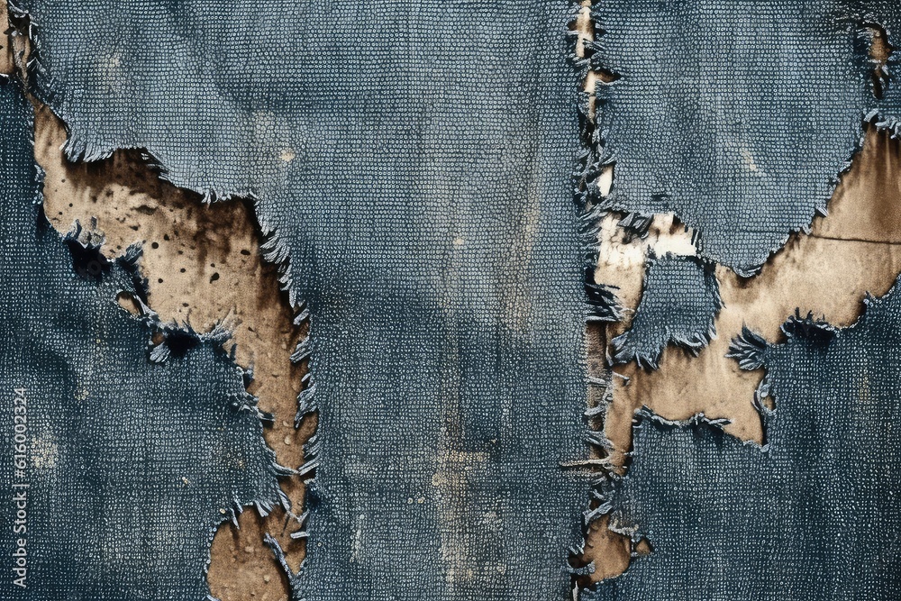 Grunge Fabric Pattern: A fabric texture with frayed edges, stains, and ...