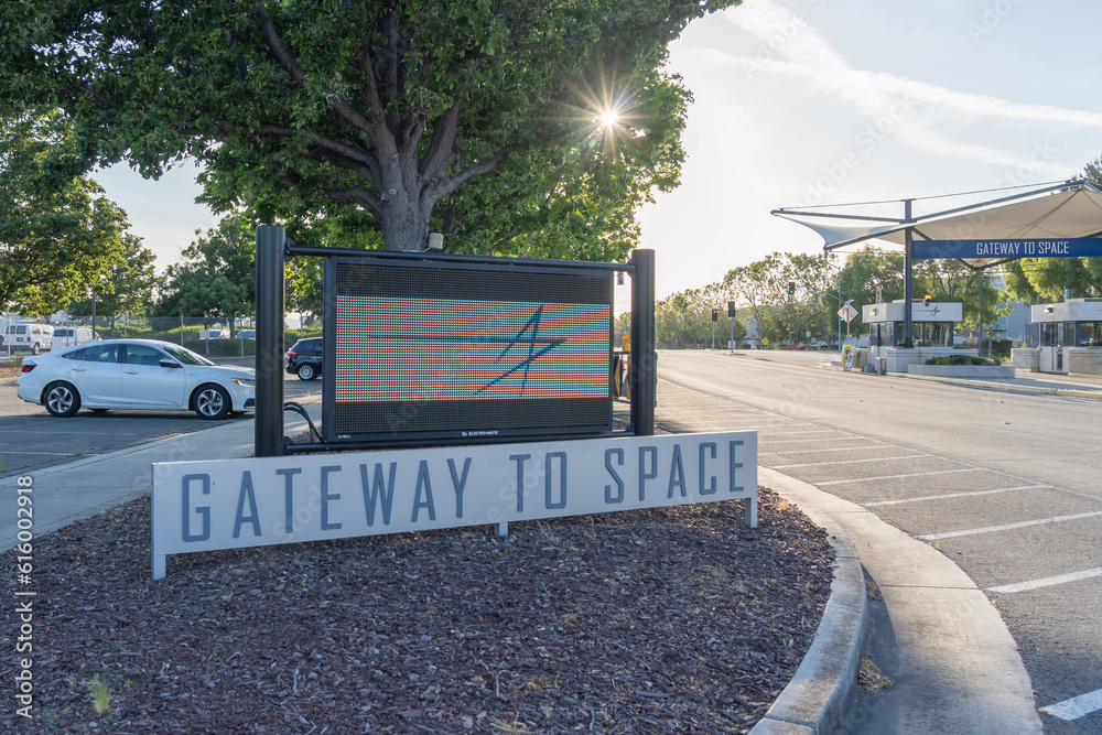 The entrance to Lockheed Martin facility in Sunnyvale, California, USA ...
