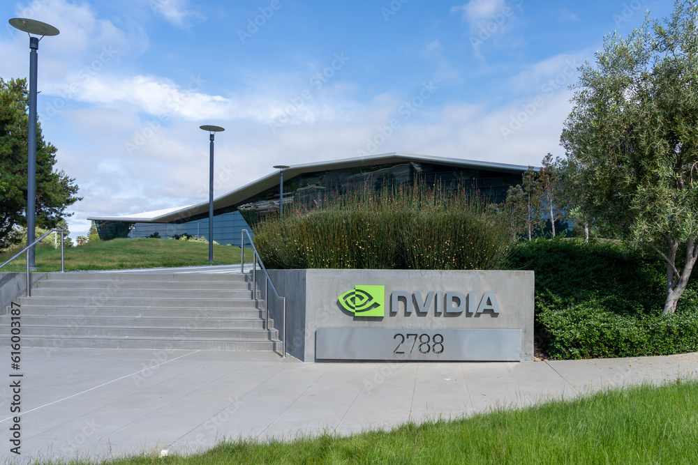 Nvidia headquarters in Santa Clara, California, USA - June 11, 2023 ...