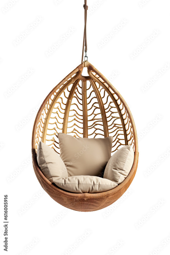 hanging chair isolated on a transparent background, generative ai Stock ...
