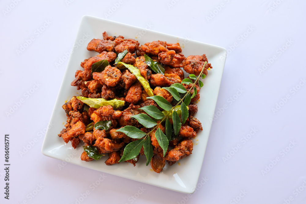 Fried chicken Kebab or Kabab, Chicken Tikka Masala dark black ...