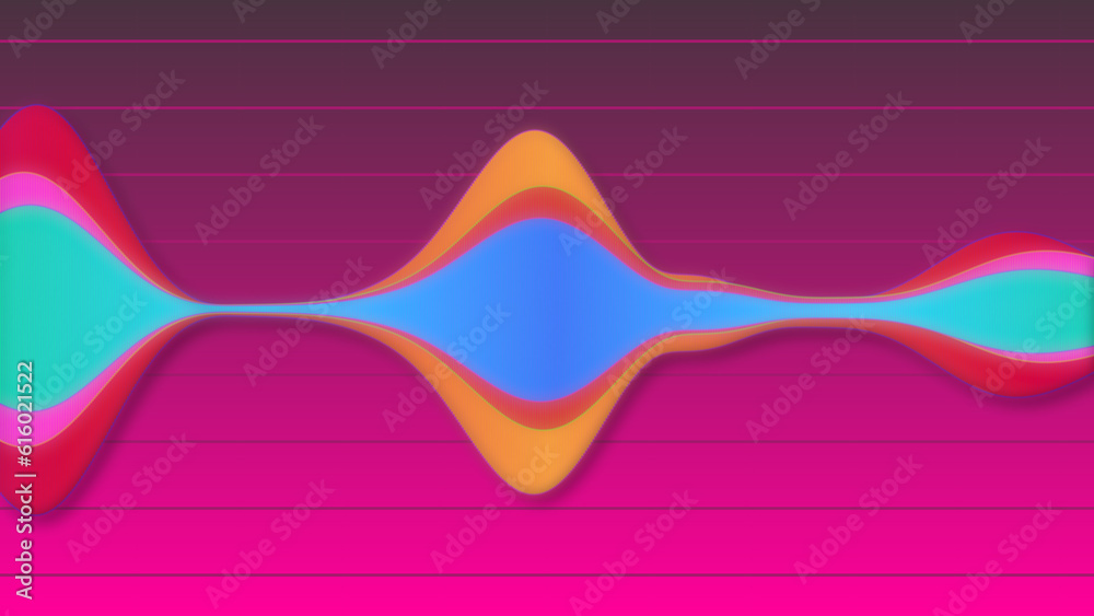 Glowing audio equalizer animated bg. Fantasy dreamlike digital audio ...